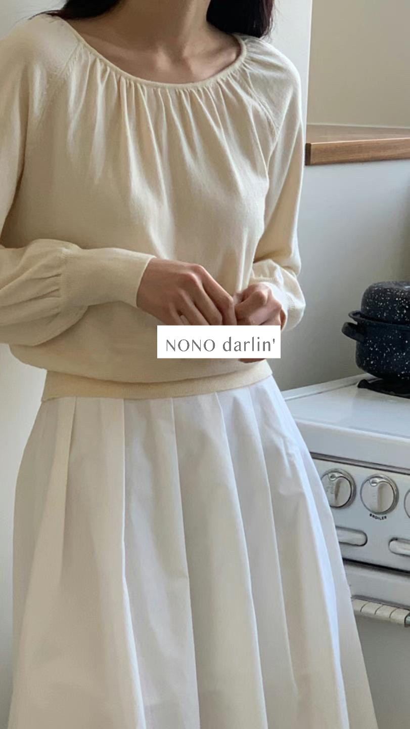 NONO darlin' | 抽皺挖領上衣